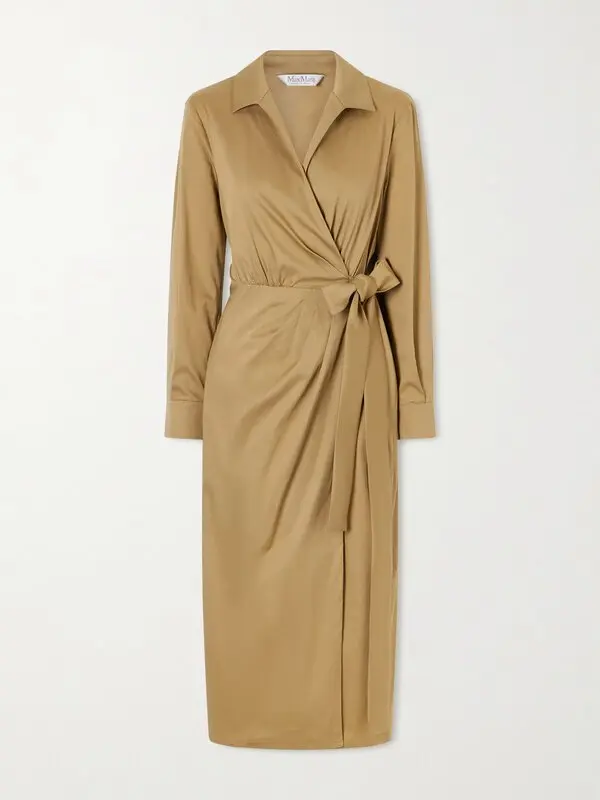 Max Mara Mxbeta Cotton-blend Poplin Midi Shirt Dress - Neutrals
