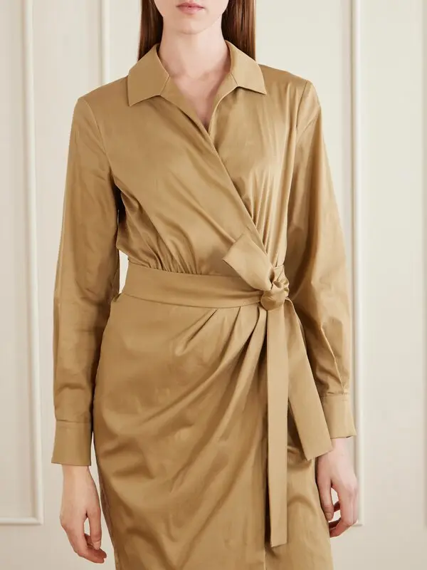 Max Mara Mxbeta Cotton-blend Poplin Midi Shirt Dress - Neutrals