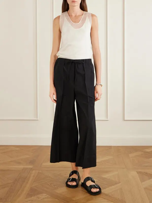 AMI Paris Silk-organza Top - Neutrals