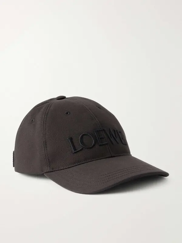Loewe Paula's Ibiza Logo-embroidered Cotton-twill Cap - Black