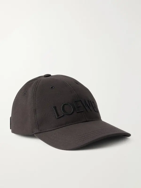 Loewe Logo-embroidered Cap - Black