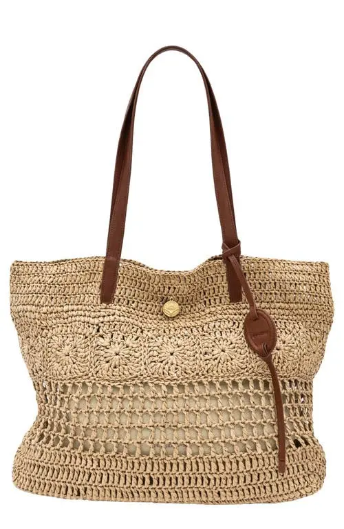 ORYANY Margot Raffia Shopper Bag - Natural