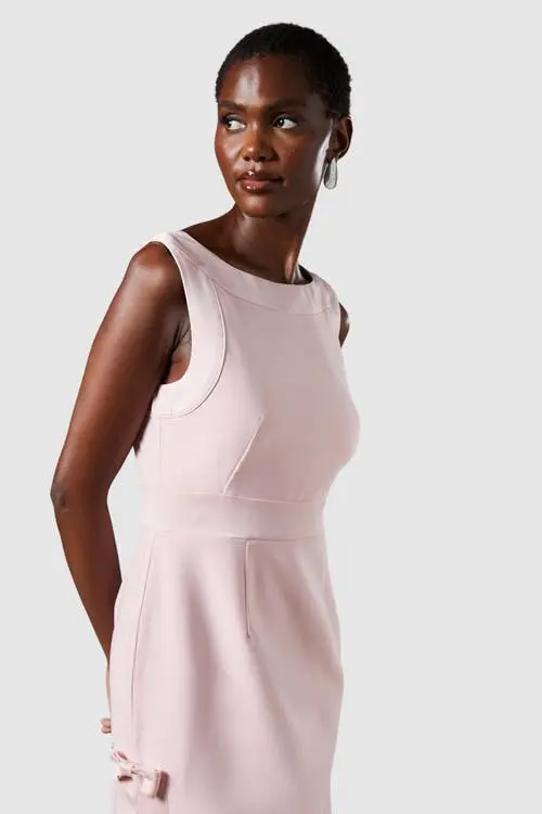 Coast Bow Detail Round Neck Midaxi Dress