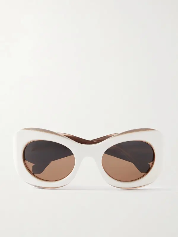 Loewe Paula's Ibiza Rounded-frame Sunglasses - White
