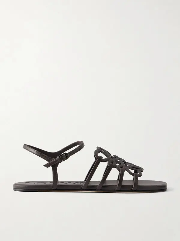 Loewe Paula's Ibiza Petal Leather Sandals - Brown