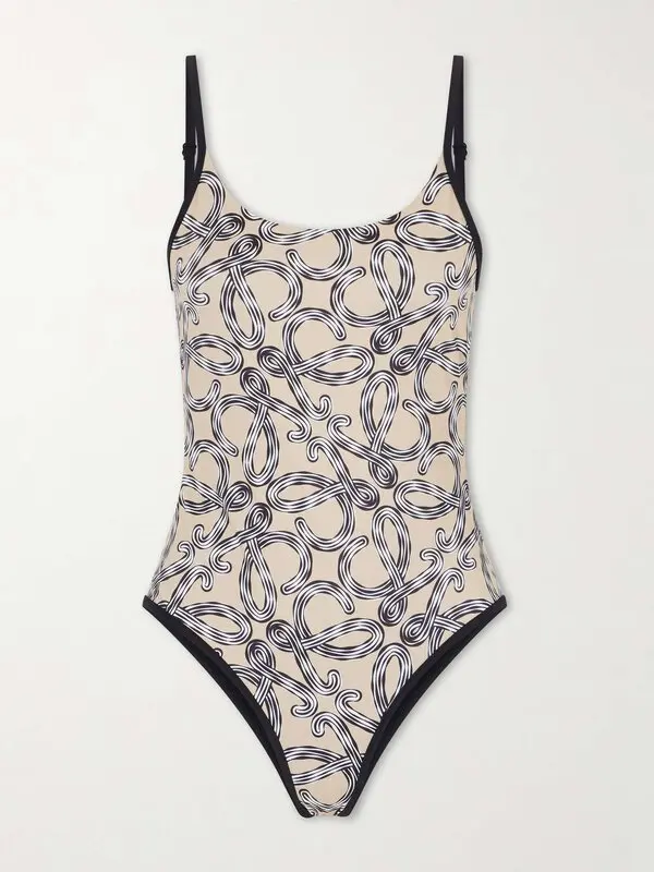 Loewe Printed One-piece Swimsuit - Beige