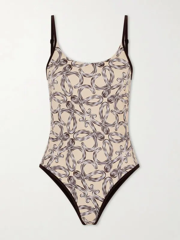 Loewe Printed One-piece Swimsuit - Neutrals