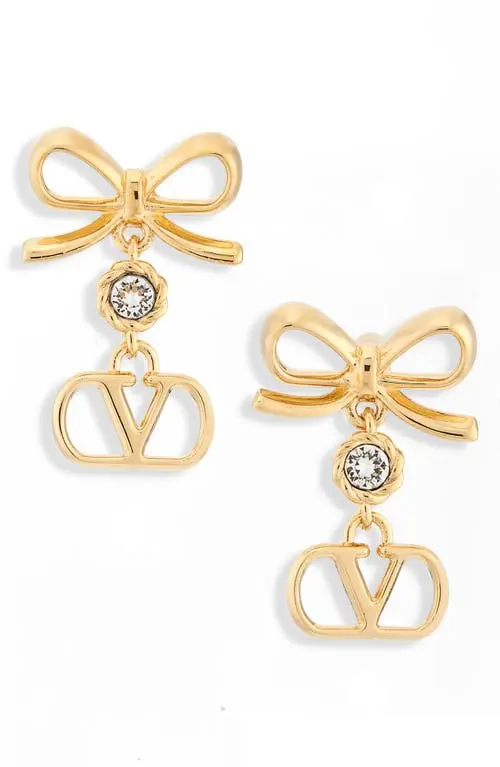 Valentino Garavani Vlogo Signature Drop Earrings - Gold