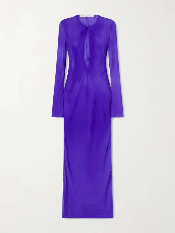 COLLEEN ALLEN Silk-chiffon Gown - Purple