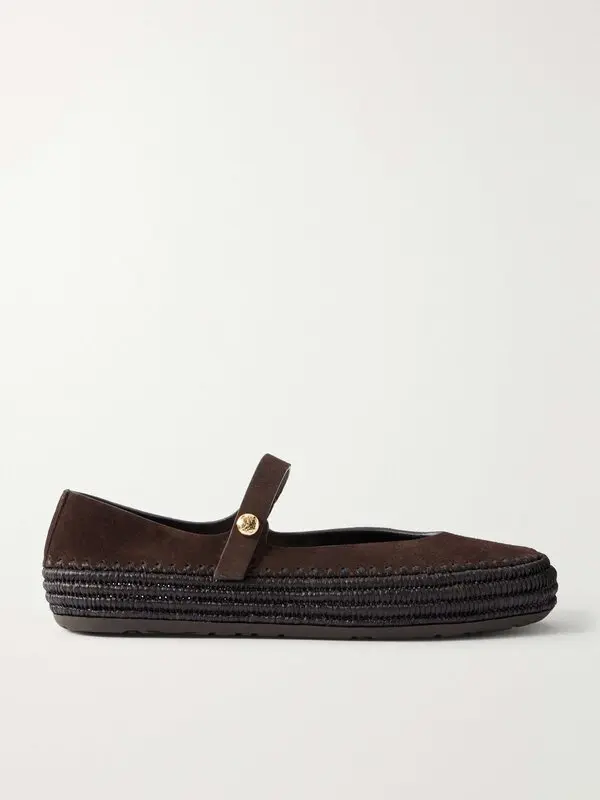 Loewe Rio Suede Mary Jane Espadrilles