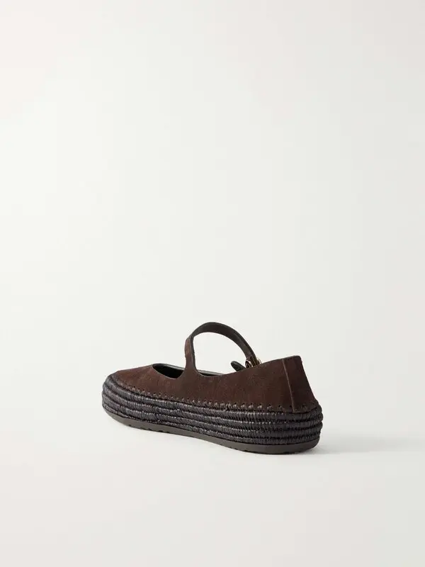 Loewe Rio Suede Mary Jane Espadrilles