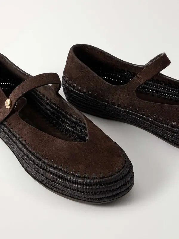 Loewe Rio Suede Mary Jane Espadrilles
