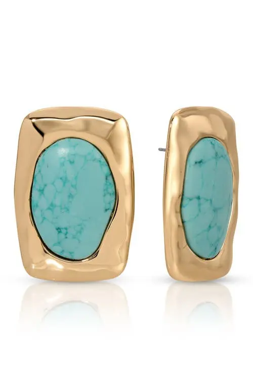Ettika Hidden Treasures Drop Earrings - Turquoise