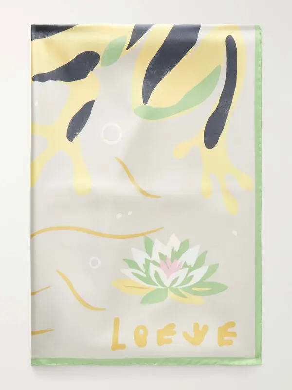 Loewe Paula's Ibiza Printed Silk-twill Scarf - Multi