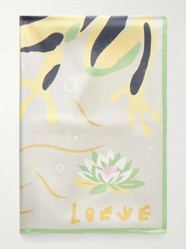 Loewe Paula's Ibiza Printed Silk-twill Scarf - Multi