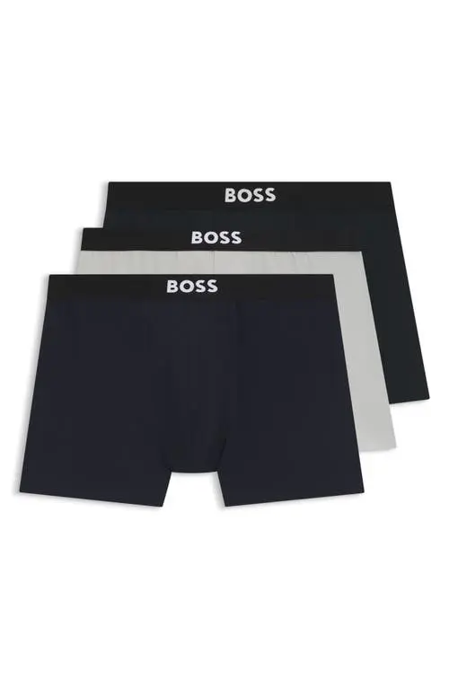 BOSS Assorted 3-pack Power Stretch Cotton Boxer Briefs - Black Multi