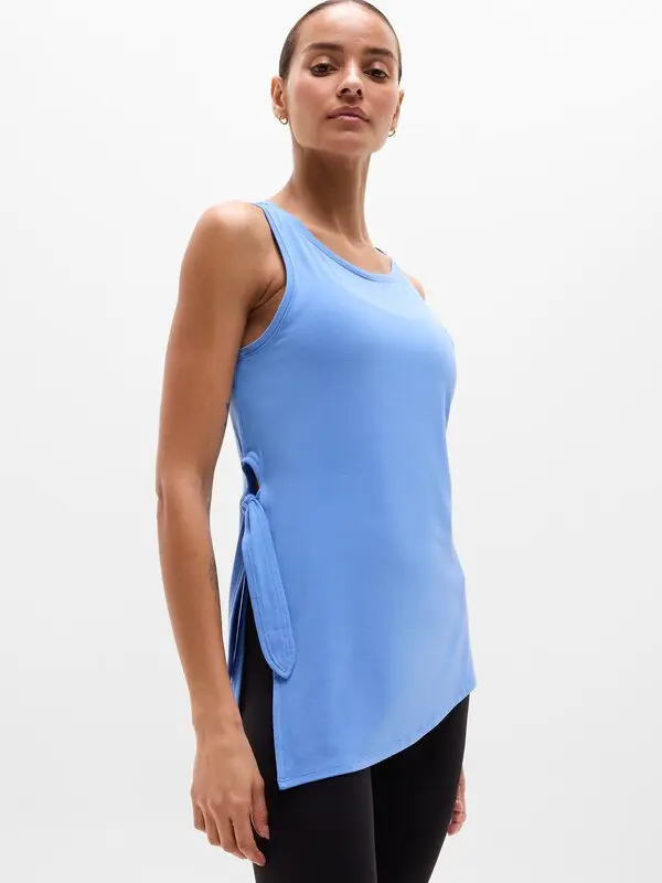 Athleta Move With Ease Asym Tie Tank - Waterfall