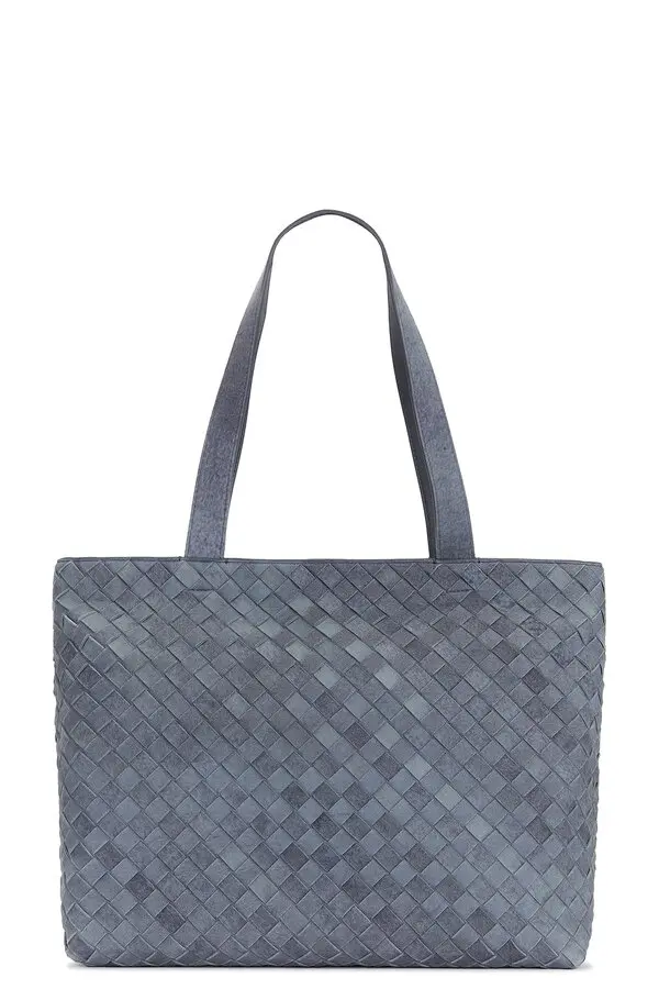 Bottega Veneta Intrecciato 15 Melange Denim Sue Ave Tote - Cloudy Indgram