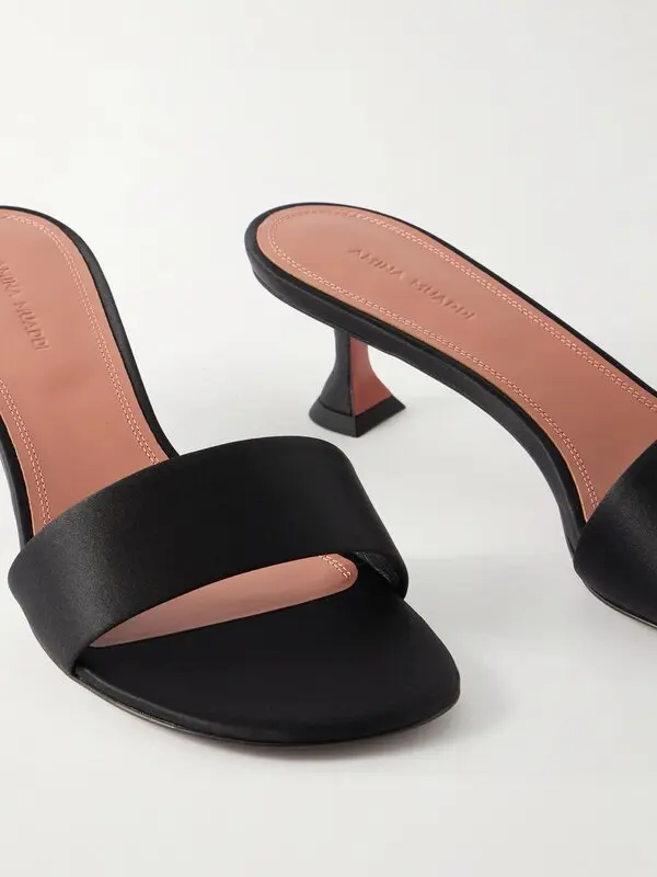 Amina Muaddi Andreea 45 Satin Mules