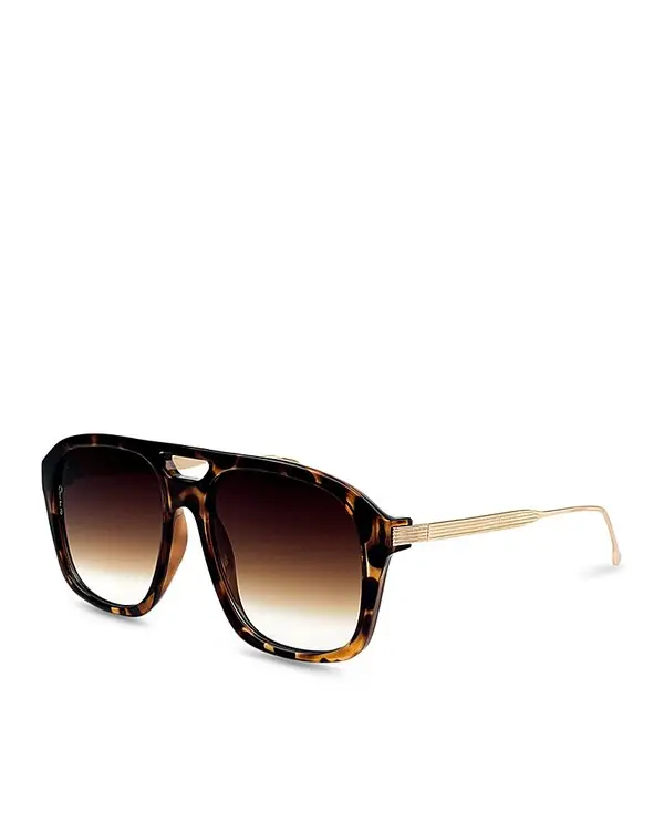 OTRA Rei 58mm Aviator Sunglasses - Tort