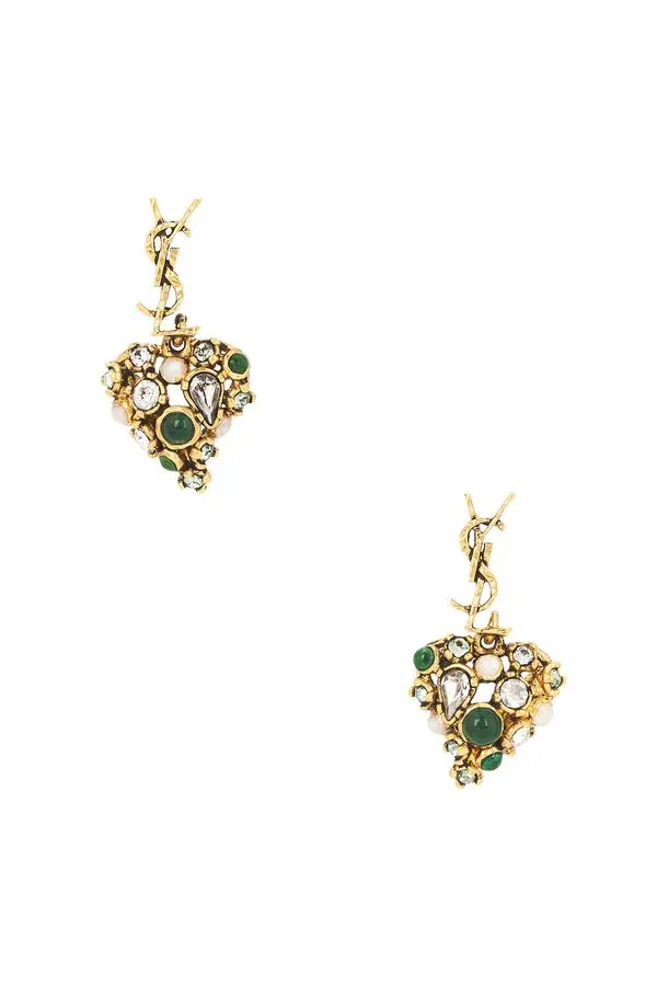 Saint Laurent Fetiche Earrings - Or 3n Patine & Camai