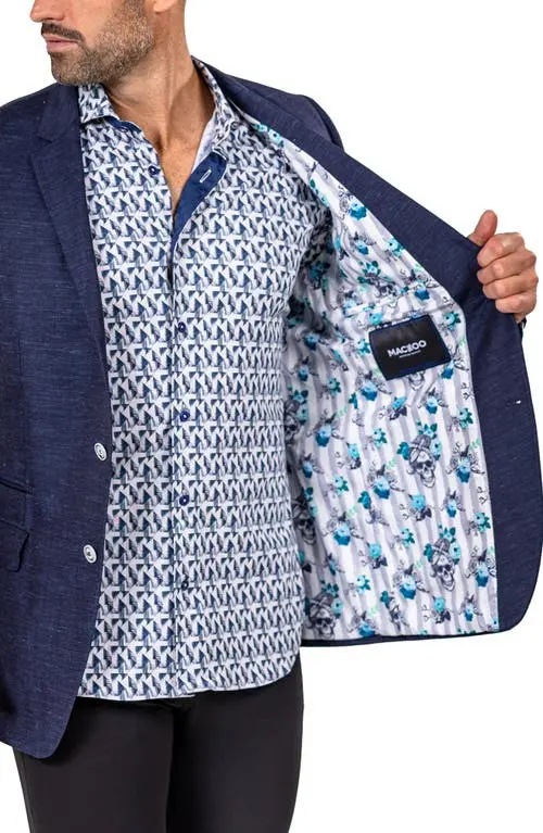 MACEOO Slub Wool & Silk Blend Sport Coat