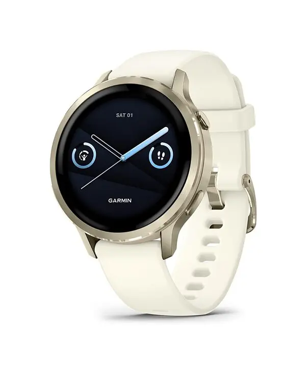 GARMIN Venu 4 41mm Smartwatch - Bone Silicone Band