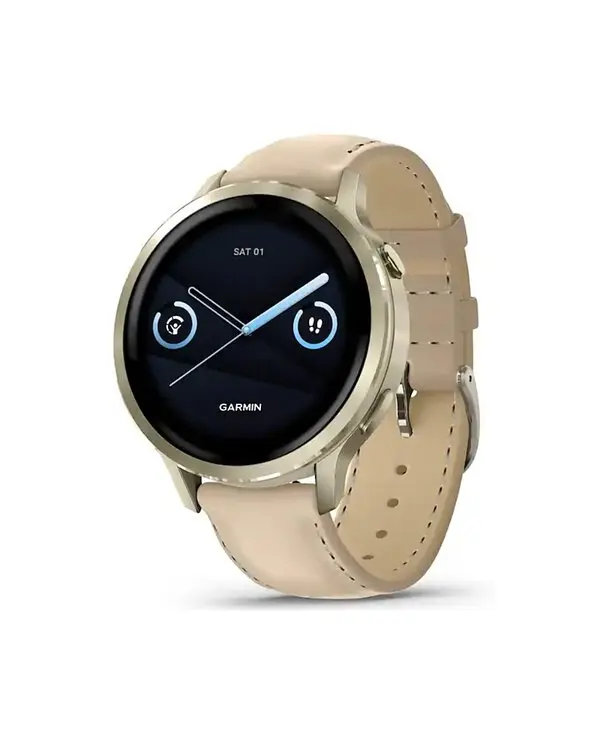 GARMIN Venu 4 41mm Smartwatch - Light Sand Leather