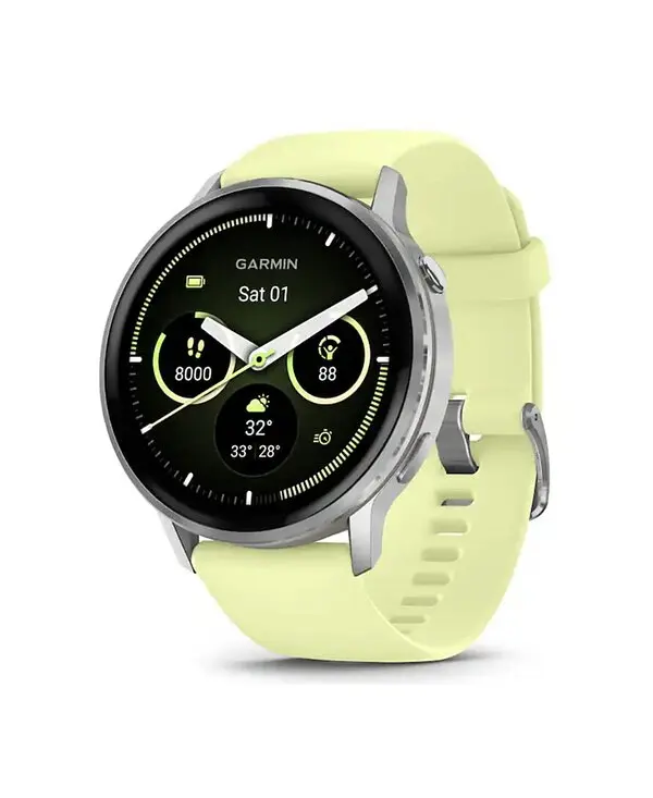 GARMIN Smartwatch 45mm - Silver With Citron Silicone Band