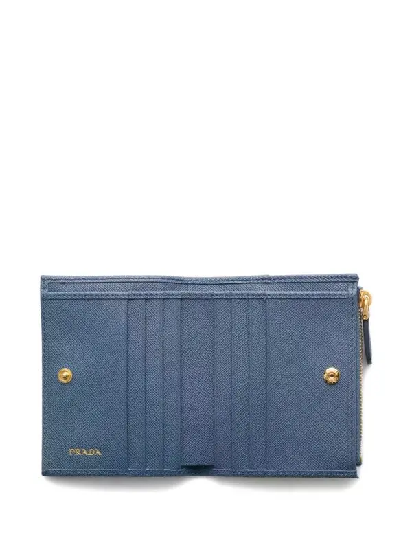 Prada Small Saffiano Leather Wallet - Blue