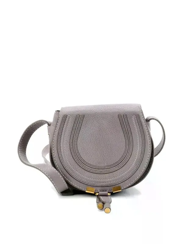 Chloé Marcie Leather Mini Crossbody Bag - Grey