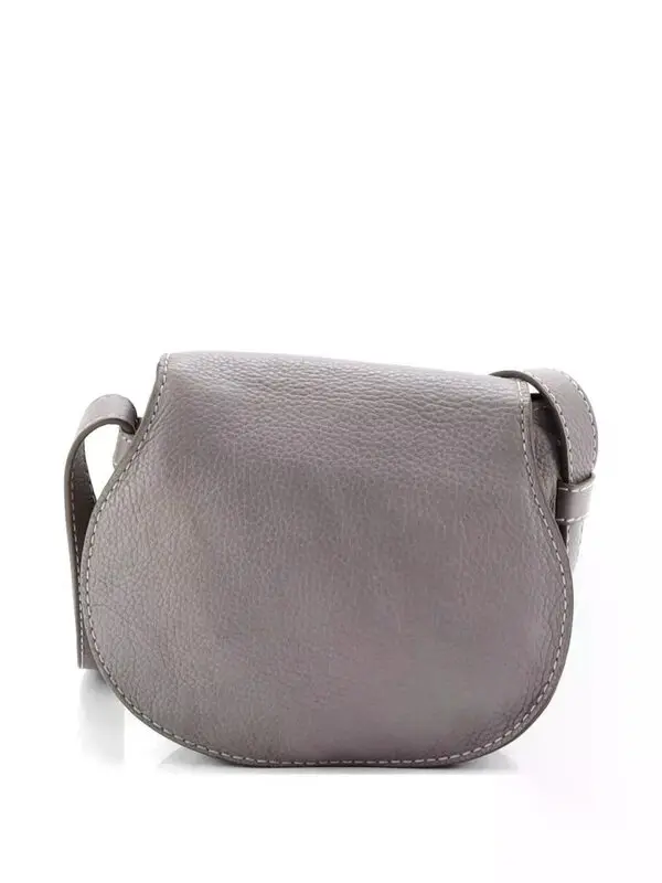 Chloé Marcie Leather Mini Crossbody Bag - Grey