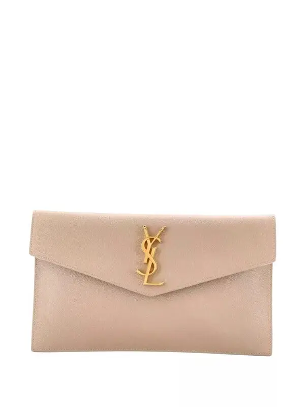 Saint Laurent Uptown Pouch Leather Clutch Bag