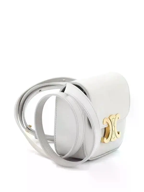 Celine Claude Leather Mini Shoulder Bag - Grey