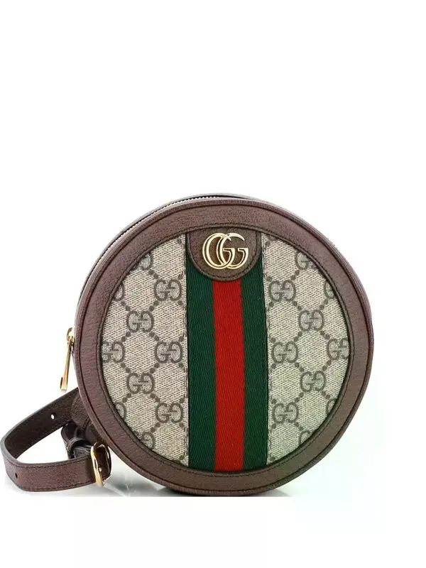 Gucci Ophidia Round Gg Coated Canvas Mini Backpack
