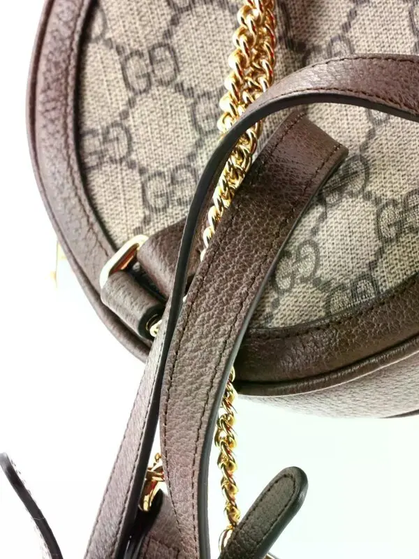 Gucci Ophidia Round Gg Coated Canvas Mini Backpack