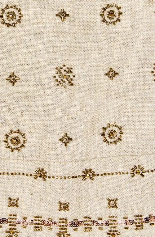 Endless Rose Beaded Cotton & Linen Shorts