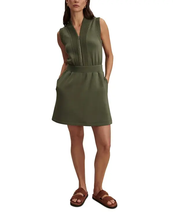 Varley Polyanna Half Zip Dress - Thyme