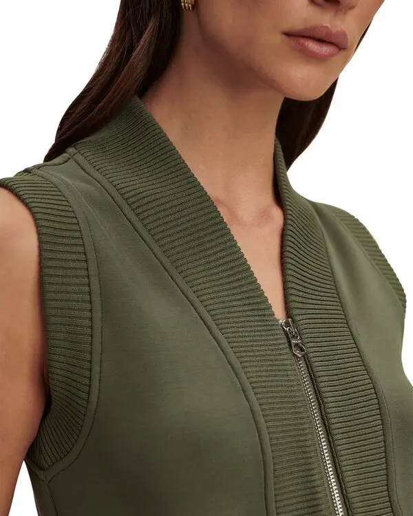Varley Polyanna Half Zip Dress - Thyme
