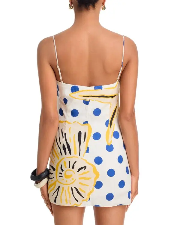 CALA DE LA CRUZ Ancona Linen Dress With Nautical Print - Calicomare