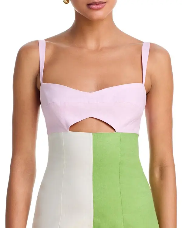 CALA DE LA CRUZ Nara Midi Dress - Forest