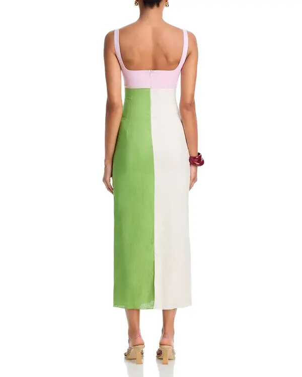 CALA DE LA CRUZ Nara Midi Dress - Forest