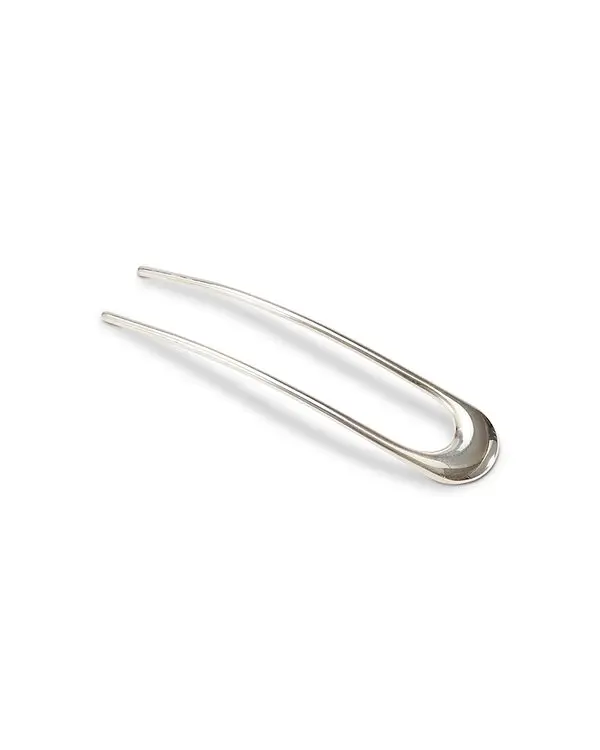 LELET NY Selene Glossy French Hair Pin - Rhodium