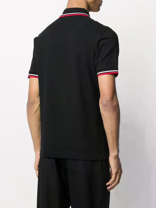 Fred Perry Stripe Trim Polo Shirt - Black