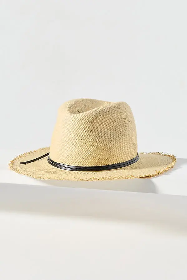 Hat Attack Pammy Panama Straw Rancher Hat - Natural/black