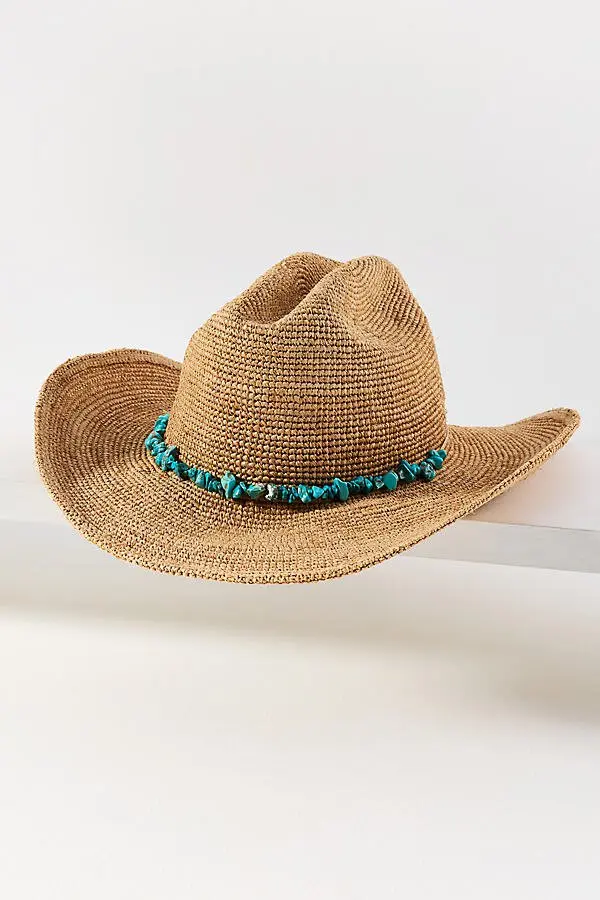 CHEVEUX CORP. Raffia Rancher Hat