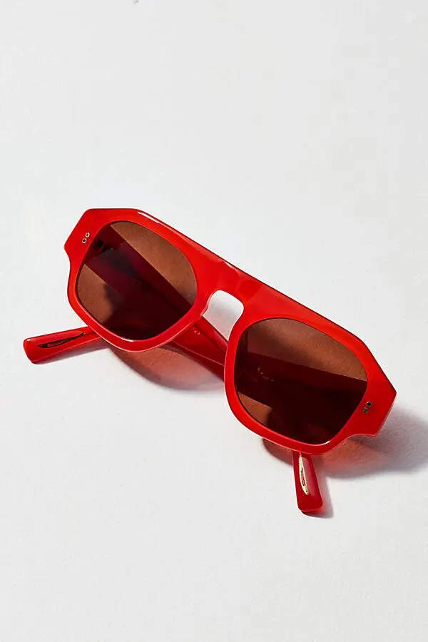 SARDINE Louie Aviator Sunglasses - Cherry