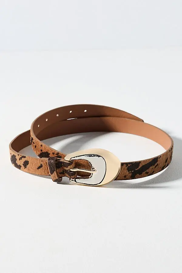 8 Other Reasons Skinny Animal Print Belt - Leopard