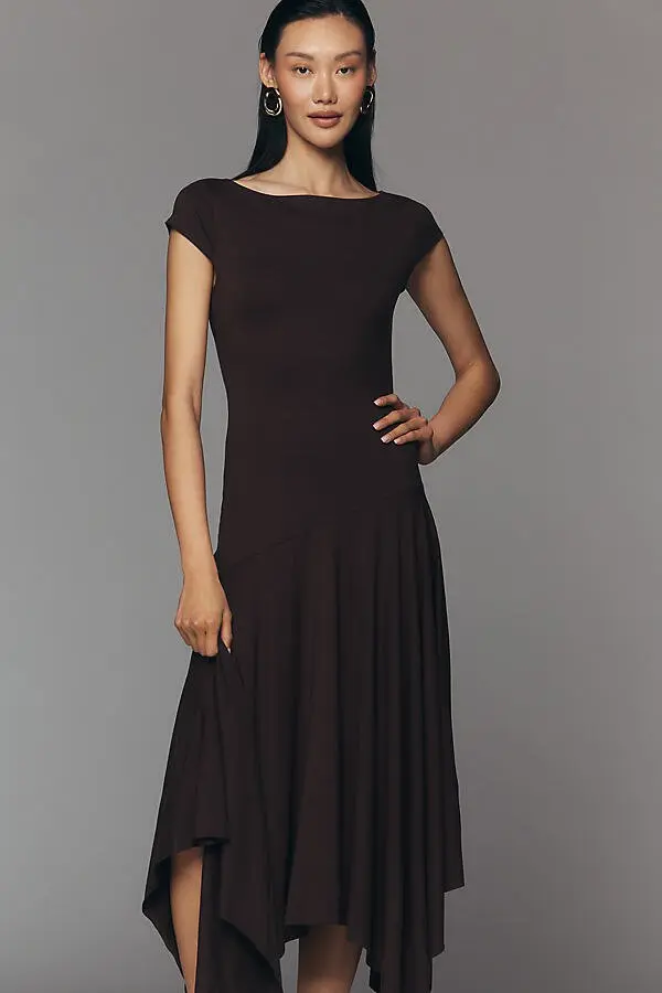 REFORMATION Danica Knit Midi Dress - Mole
