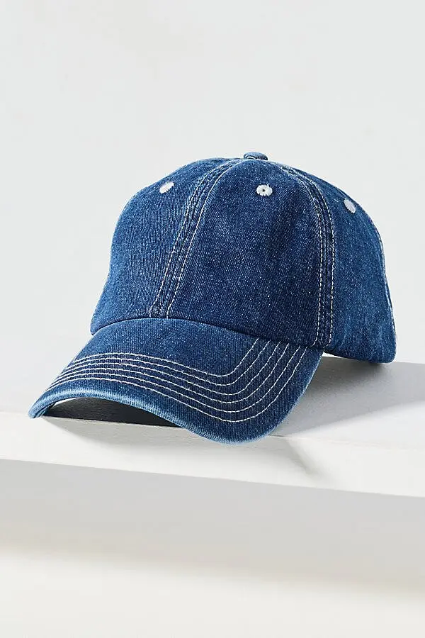 WYETH Denim Baseball Cap - Washed Denim